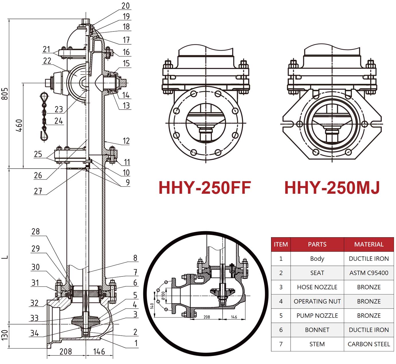 Hants Ul Dry Barrel Hydrant Valve
